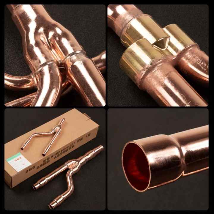 Factory Price Copper Y Fittings TP2 Pipe Joint Branch Pipe Y Branch ...