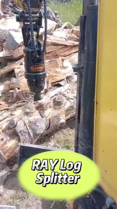 Versatile Log Splitter Machine Hydraulic Auger Cone Skid Steer Use ...