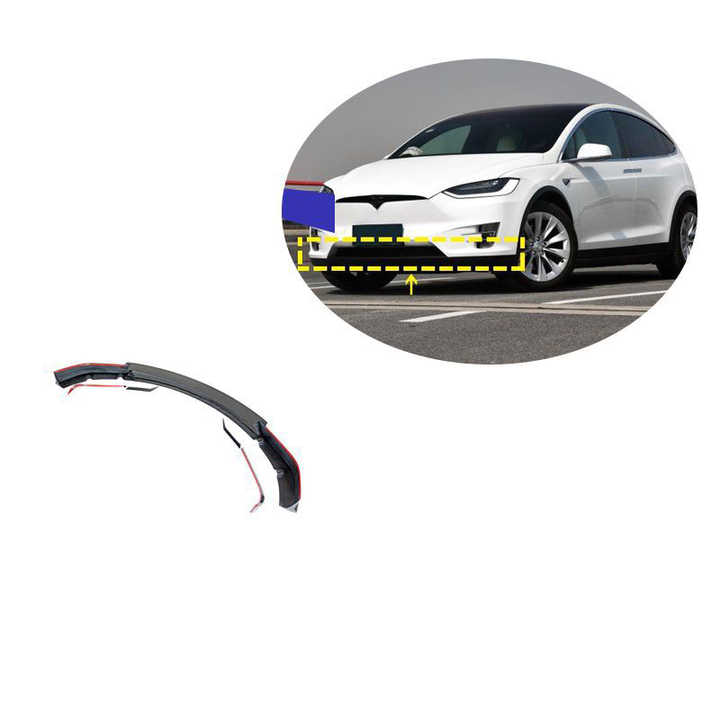 Carbon Fiber Front Bumper Lip Spoiler for tesla Model X 2016-2018 ...