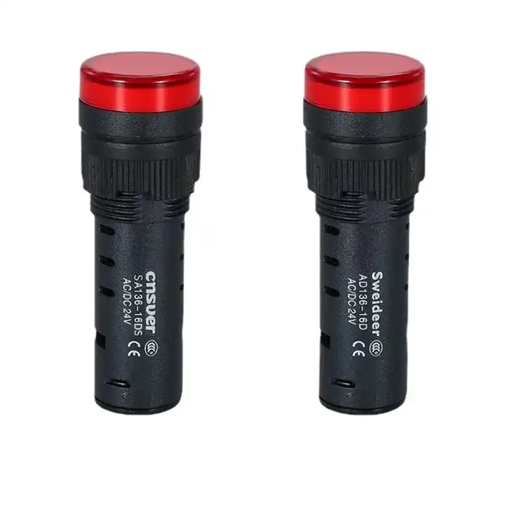 Round Head LED Indicator Lights Red Green Yellow Blue Signal Light 16mm ...