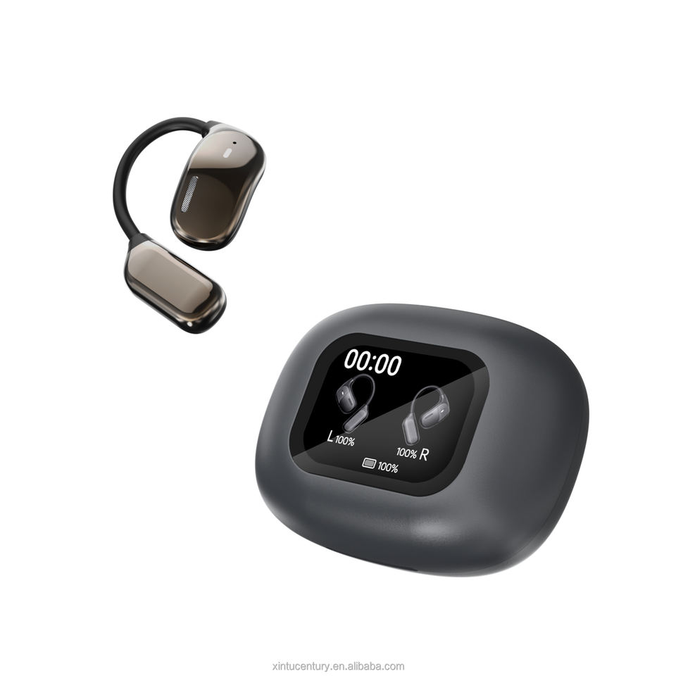 Wireless Earbuds Digital Display LCD Screen Touch Control Open-ear ...