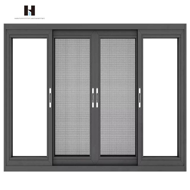 Custom Made High Quality Black Aluminum Sliding Window Double Tempered ...