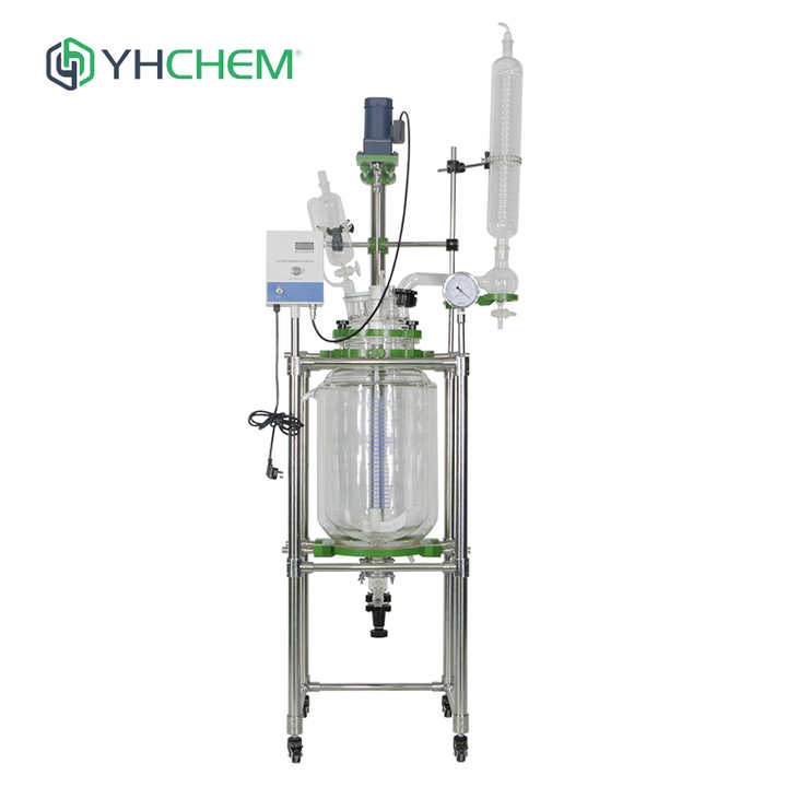 High Temperature Lab Stirred Chemical Jacketed Glass Reactor ...
