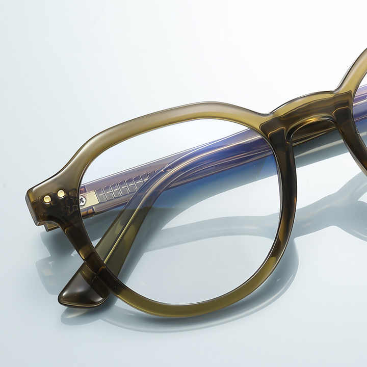 Lmamba 2228 Custom LOGO High Quality TR90 Round Optical Glasses Blue ...