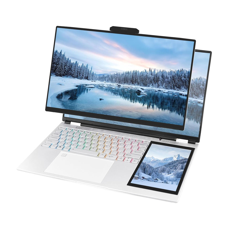 Professional Business Dual Screen Laptop 15.6'' + 7'' Touch Screen ...