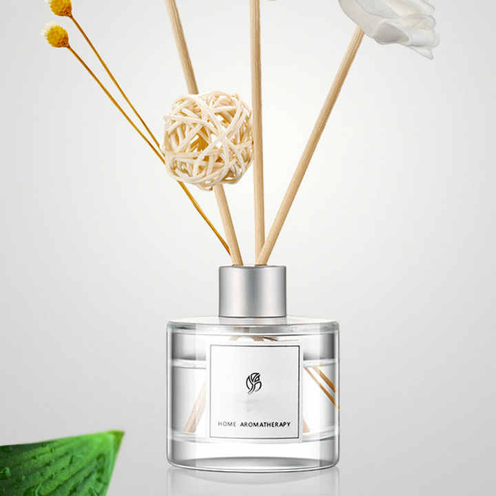 Avertan-botella de vidrio redondo con tapón para aromaterapia, difusor ...