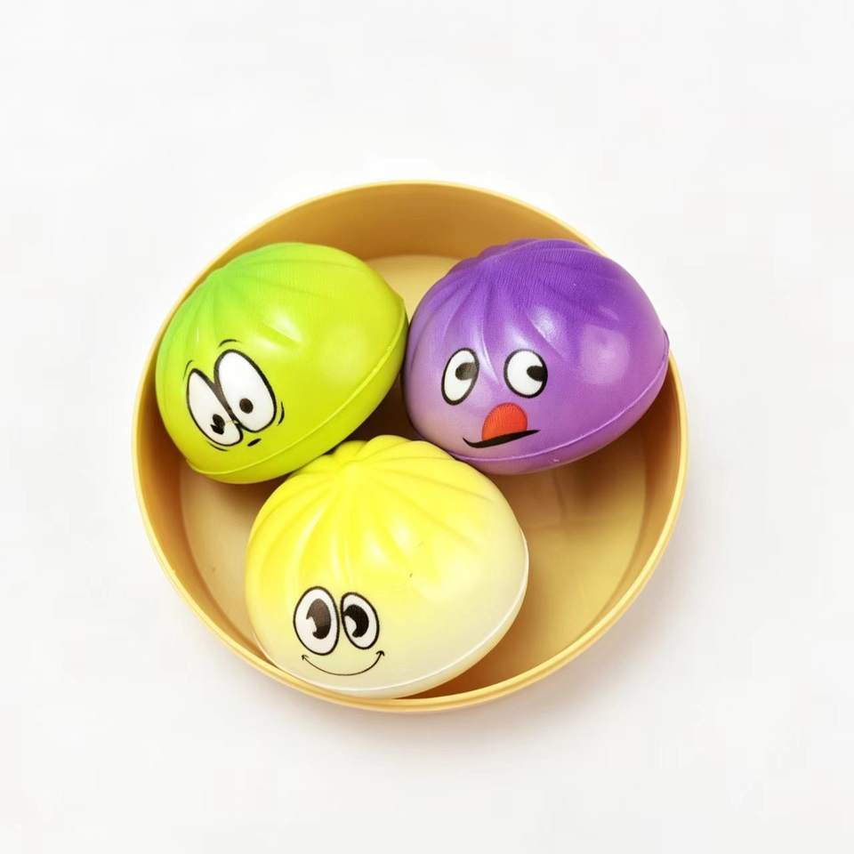 Small Cute Bun Squeeze Stress Relief Toy PU Soft Slow Rebound Simulated ...