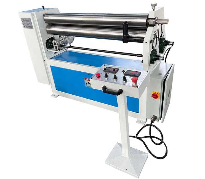 Electric 3-Roll Asymmetric Steel Plate Bending Machine Double Motorized ...