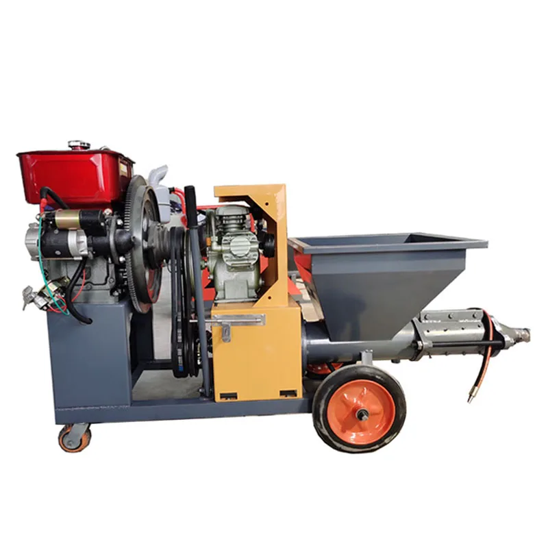 Plaster Machine with Plaster Tools Swimming Pool Mortar Spraying Machine 150m2 H 300kg 300kg 12horsepower Provided ISO9001 15M