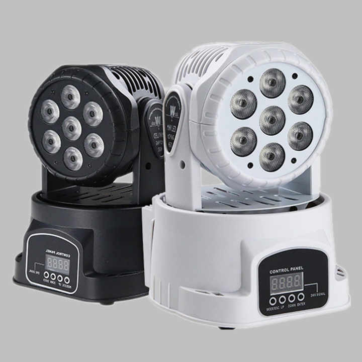 MSKJ LED Mini Moving Head Light - 7*10W Full Color Stage Light