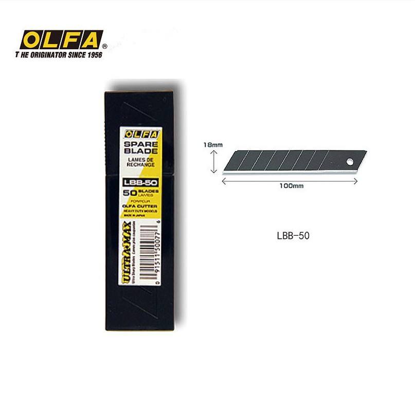 OLFA LBB-50 Large 18mm Blade Black Type Alloy Steel Cutting Blade ...