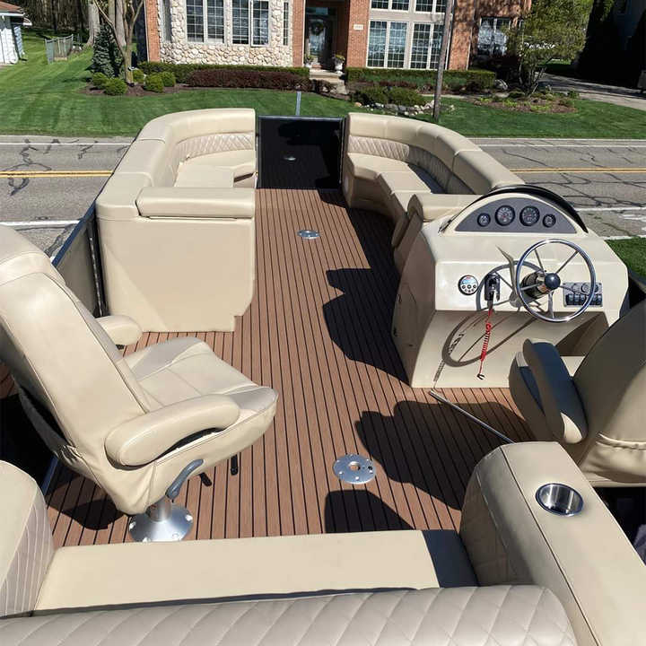 Allhouse 21ft Aluminum Luxury Pontoon Boat Latest Design Sun Bed for ...