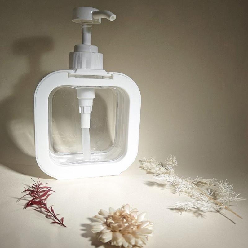 MocPortable Large-Capacity Empty Pump Dispenser Square Bottle Travel ...