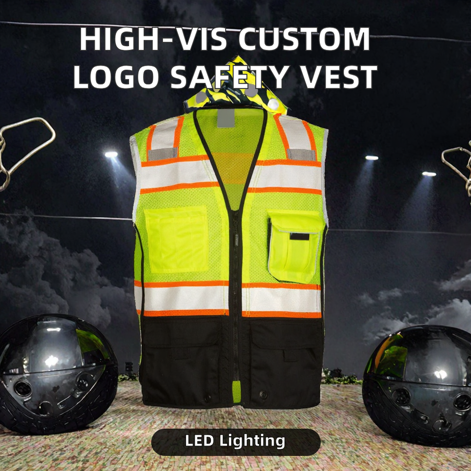 Custom Logo ANSI Class 1 High Visibility Adjustable Reflective Safety ...