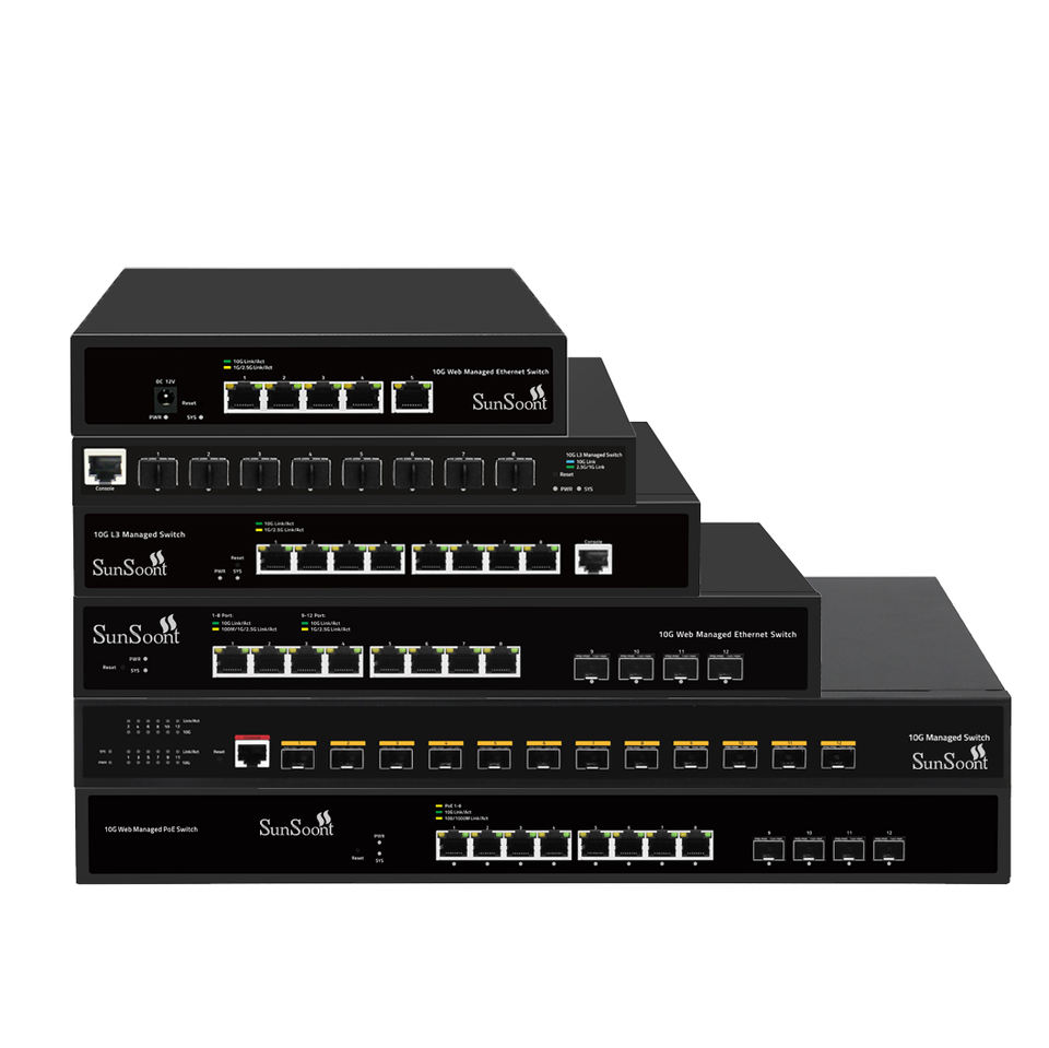Factory L3 Management QOS VLAN LACP SNMP 8 Port 10GBASE-T Network ...