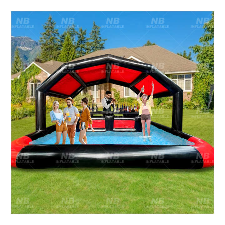 Backyard Inflatable Party Bar With Swimming Pool Portable Bar Pool Tent ...