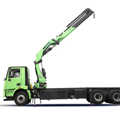 SQS500P Heavy Duty Truck-Mounted Crane with Green Straight Boom 22.23m ...