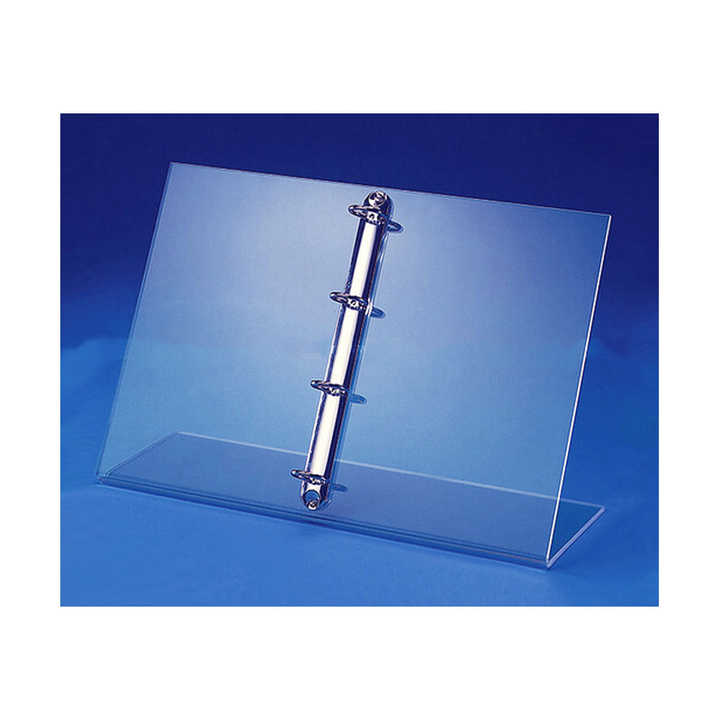 L Shaped Clear Acrylic Binder with 4 Rings - Modern & Versatile