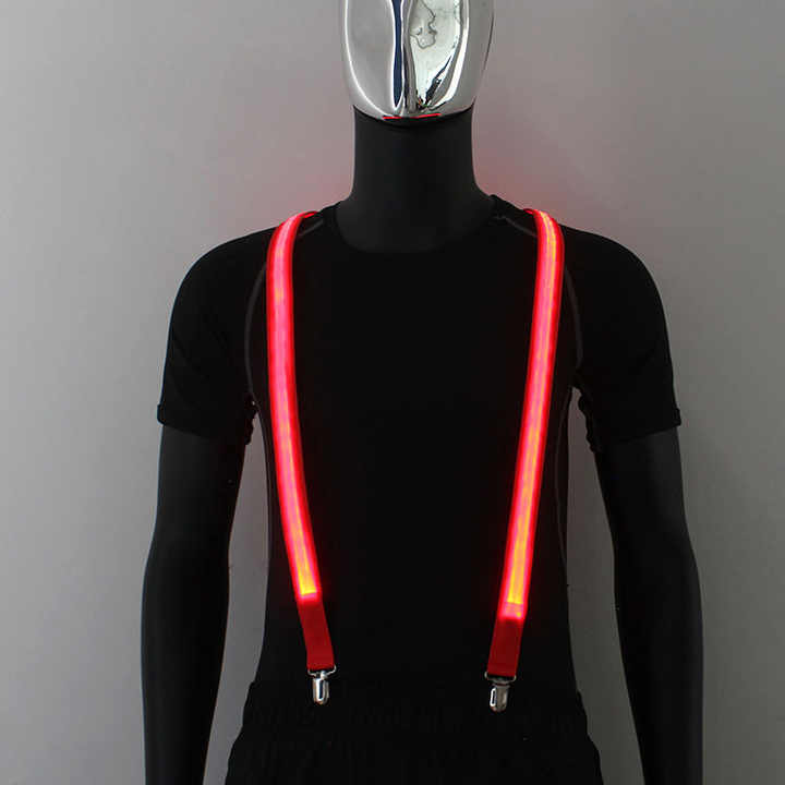 LED Neon Light Men Woman Suspenders for Party Decorations
