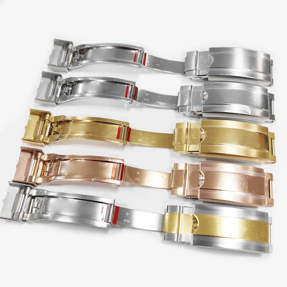 16mm Stainless Steel Slider Lock Watch Clasp for Rlx SUB 116610 116613 ...