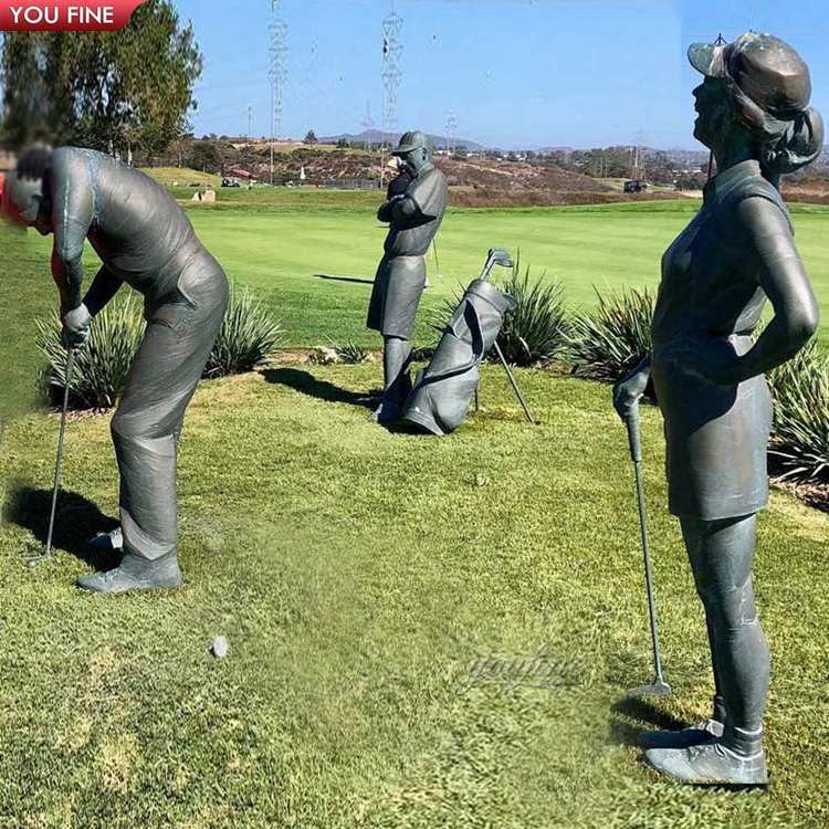 Bronze Life Size Golfer Statues - Durable & Stylish Decor