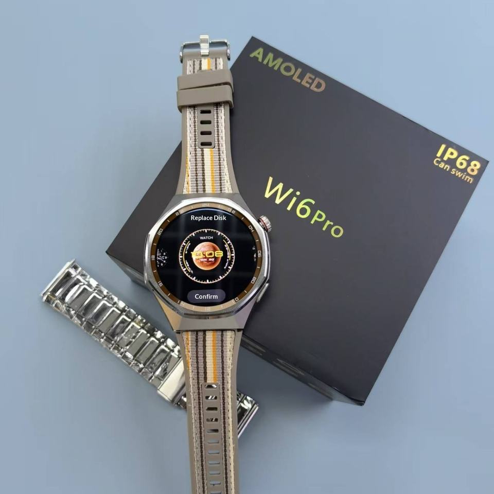 IP68 Waterproof Sports Wi6PRO AMOLED Screen Smart Watch for Call Voice ...