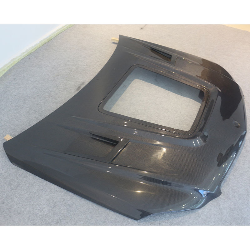 Car Upgrade Carbon Fiber Transparent Engine Hood New Condition Fit for ...
