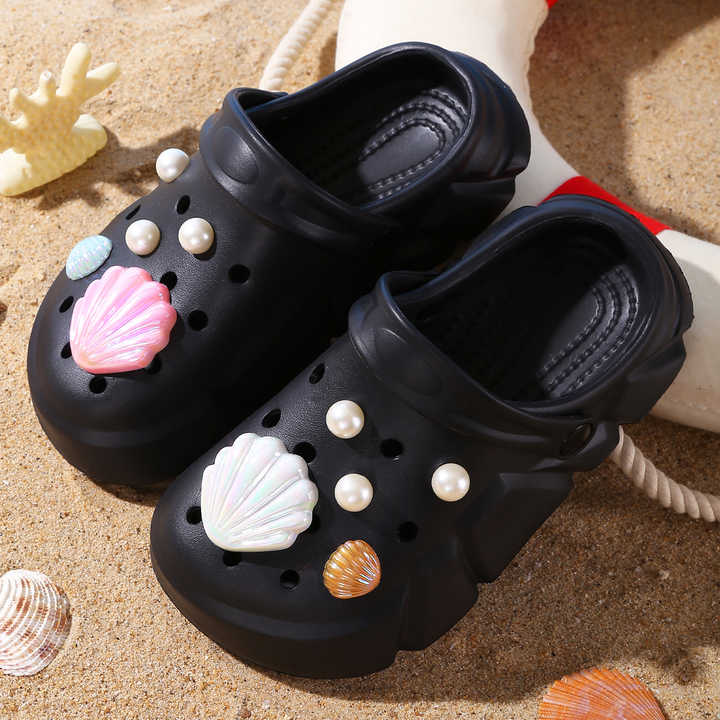Wholesale 2025 Kids Summer EVA Garden Clogs Flat Printed Cartoon Shell ...