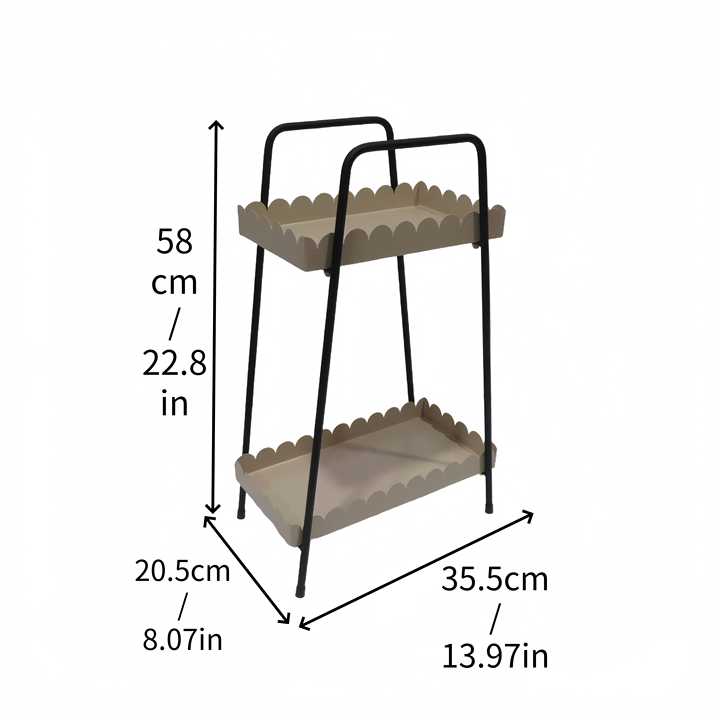 2-Tier Metal Display Shelf for Home Decor and Garden Planters| Alibaba.com
