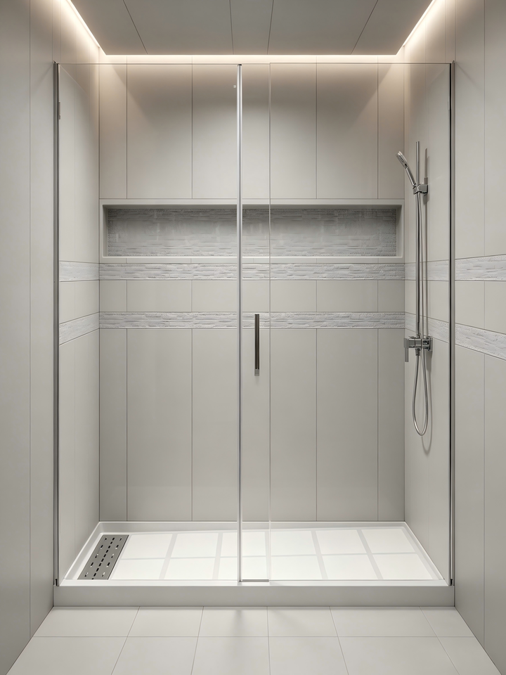 Tree Pieces SMC Bathroom Shower Wall Panel Surround Waterproof Bathroom ...