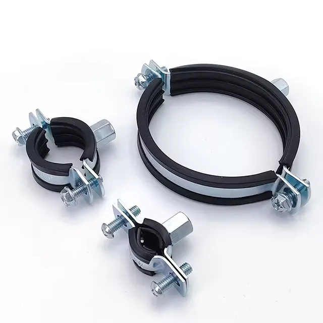Galvanized Steel Quick Split Clamp - Rubber Lined Pipe Support Hanger
