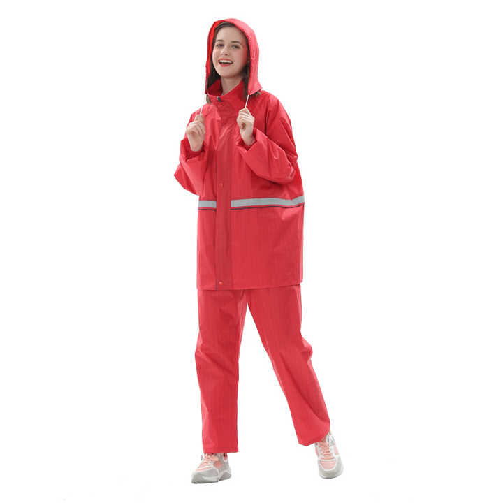 Rainfreem Factory Anti-Static Waterproof 190T Polyester Raincoat