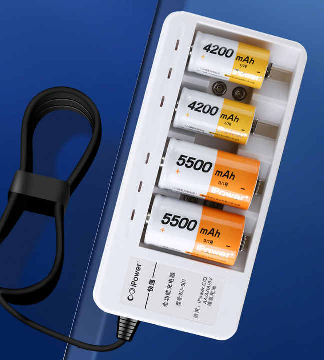 Rechargeable D Cells 5500mAh 1.2V Ni-MH High Capacity High Rate D Size ...