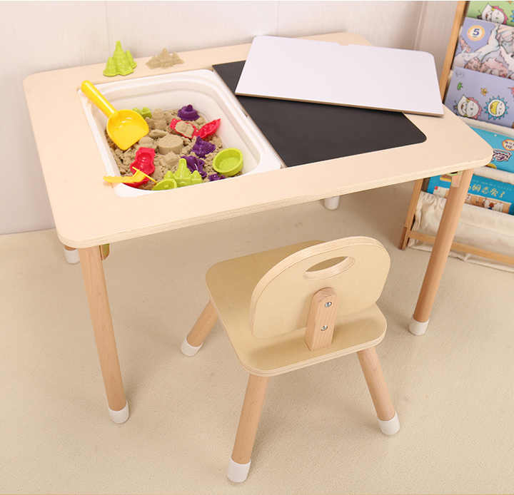 Montessori Furniture School Wood Table Kids Sand Water Building Block ...