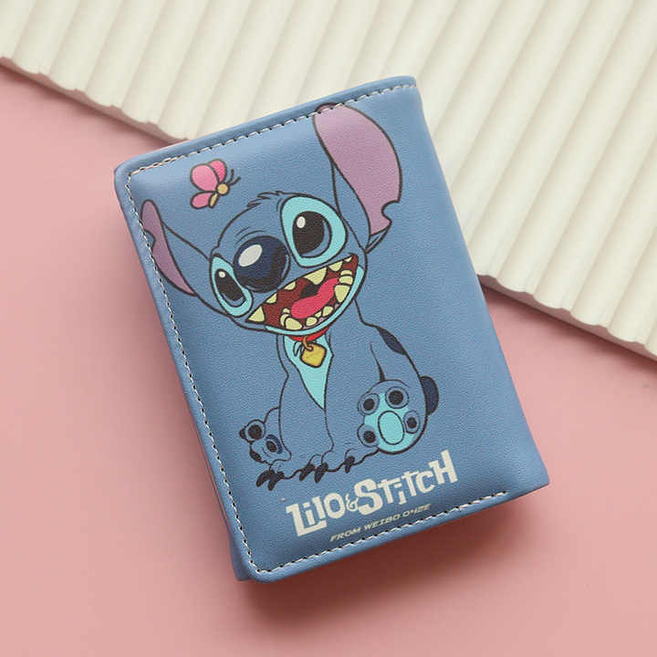Wholesale Leather Lilo and Stitch Cute Long Zipper Wallet for Women ...