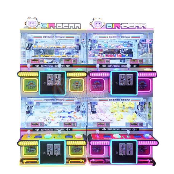 Mini Coin Operated Claw Crane Game Machine with Metal & Plush