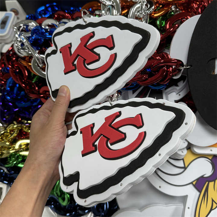 SF San Francisco 49ers KC Chiefs 3D EVA Foam Fans Fashion Necklaces ...