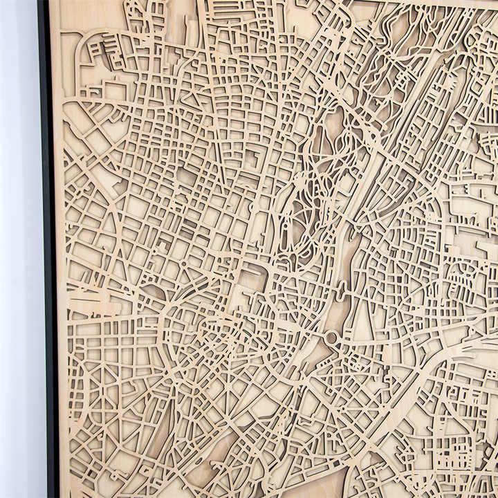 2026 Custom City Map Laser Cut Map Engraved Map Wall Decoration for ...