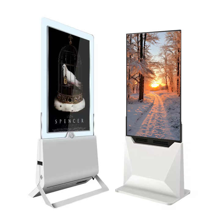 4K Dual-Screen Touch Kiosk Double-Sided 4K Totem LCD Indoor Floor ...