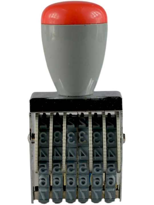 6-Digit Digital Seal Stamp YC-100A Number Stamp 4.5mm Height Rotary ...