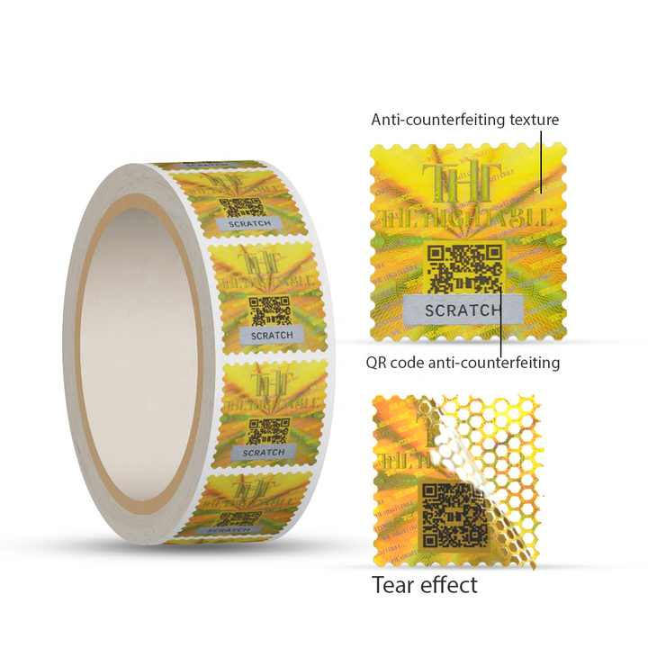 Scratch off Qr Code Security Sticker Serial Number Labels Holographic Sticker with Your Own ...