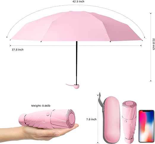 Travel 5 Folding Umbrella Capsule Umbrella Mini Small Umbrella Mini ...