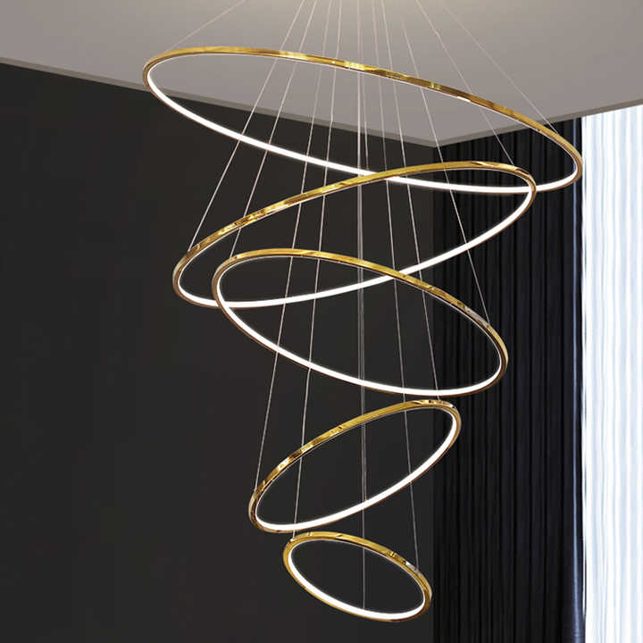 Contemporary Ring Circle Hanging Light Ceiling Pendant Light for Living ...