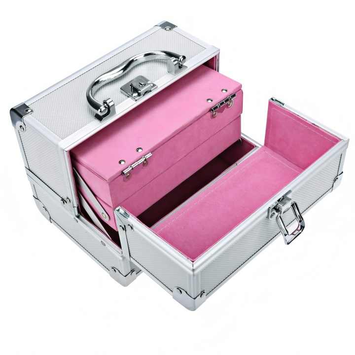 Customizable Support Portable Cosmetic Case Aluminum Alloy Makeup ...