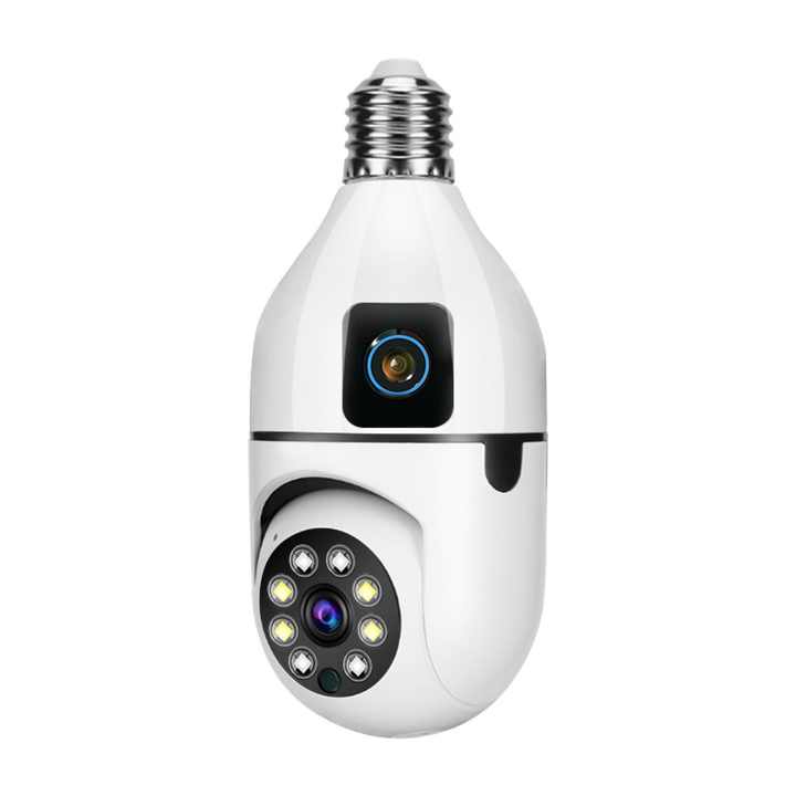 360 Smart Home E27 Dual Lens Bulb Camera WiFi 1080P 360 Degree ...