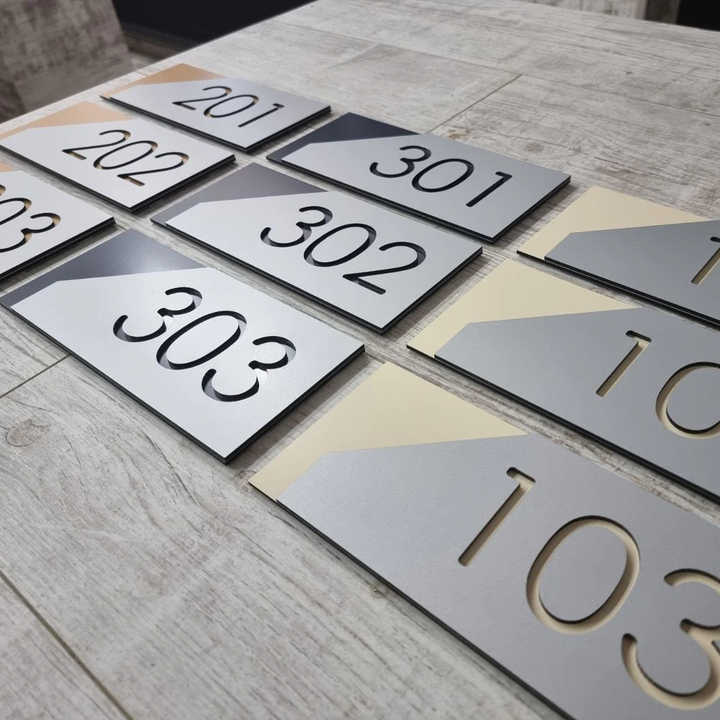 Custom Acrylic Modern House Door Number Sign Personalized