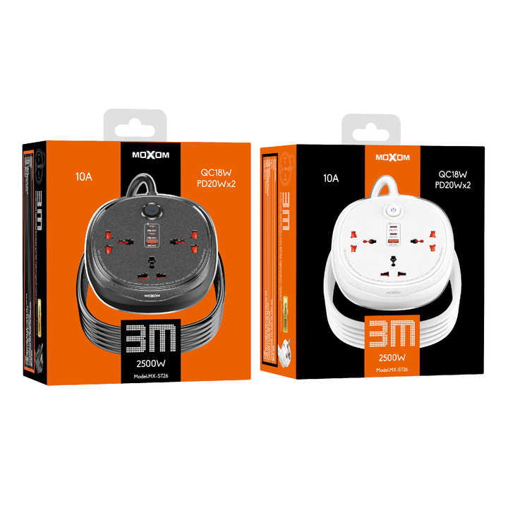MOXOM 3M Extension Cord - Versatile and Safe Power Solution