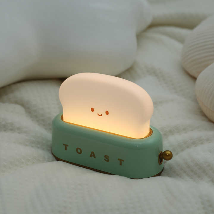 LED Night Light Toaster Lamp - Modern Design & Adjustable Brightness