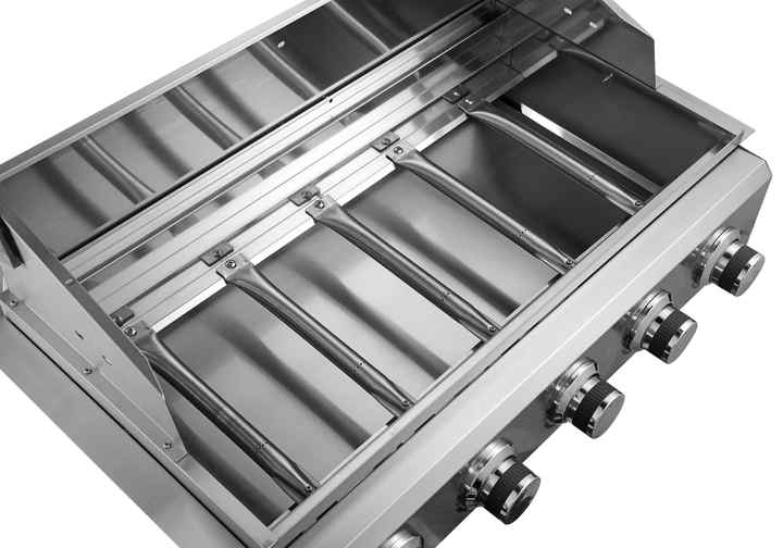 Stainless Steel 4 Burner Gas BBQ Grill for Outdoor Cooking - OEM