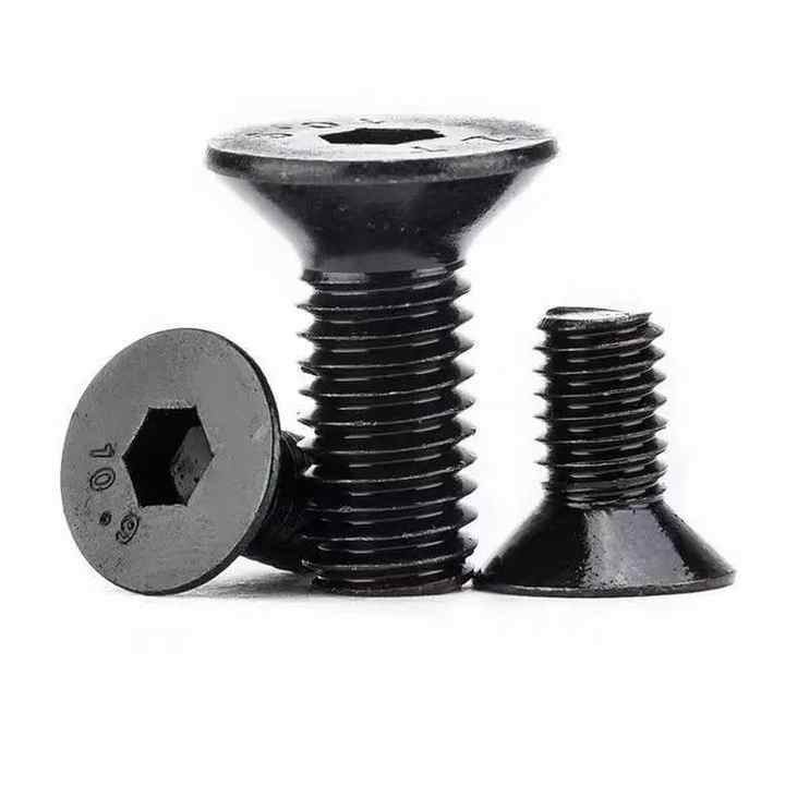 Grade 10.9 Black Hex Countersunk Allen Bolt Flat Head Socket Cap Screws M4 M5 M6 M8 M10 M12 M14 ...